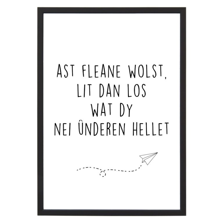 Poster Ast Fleane Wolst - A4 Kopen? - Krúskes